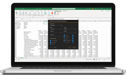 Financial Modeling Excel Add-in | EquityRT